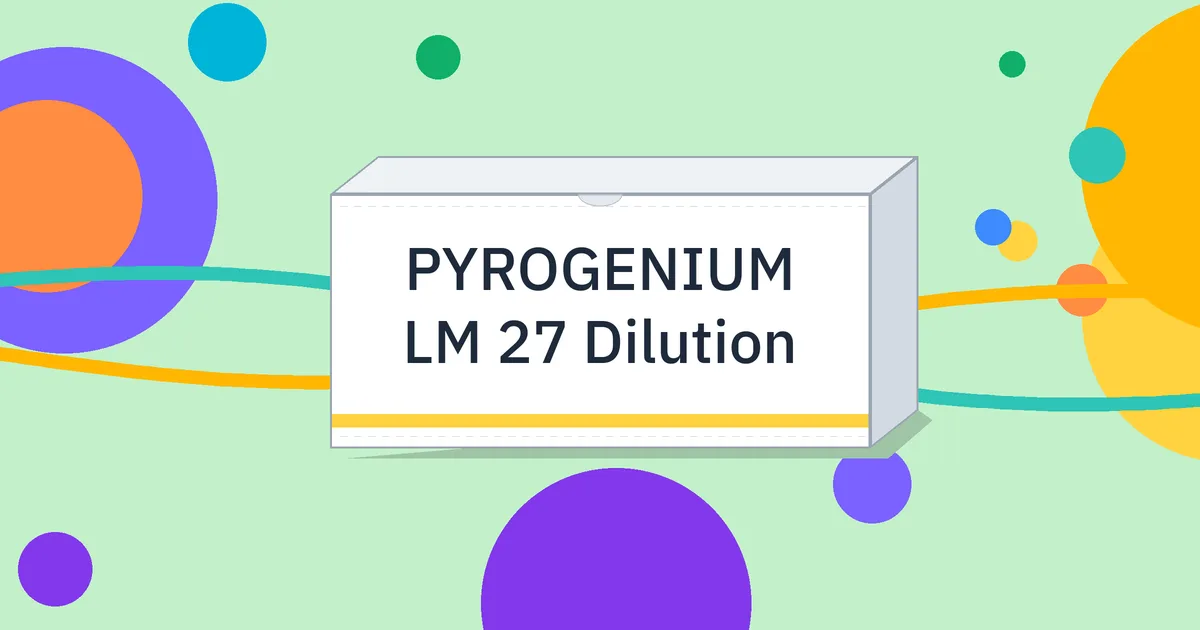 Symbolbild: Packung mit der Aufschrift PYROGENIUM LM 27 Dilution (PZN 13045168) – Verfügbarkeit und Bezug in Apotheken in Frankfurt am Main