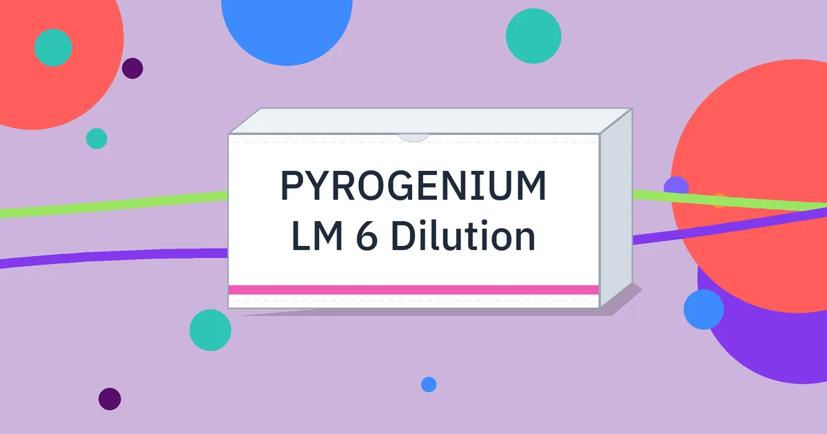 Symbolbild: Packung mit der Aufschrift PYROGENIUM LM 6 Dilution (PZN 10532152) – Verfügbarkeit und Bezug in Apotheken in Frankfurt am Main