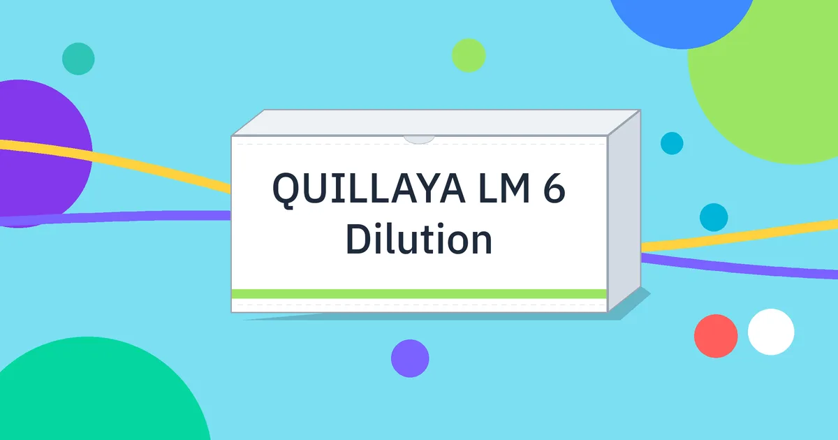 Symbolbild: Packung mit der Aufschrift QUILLAYA LM 6 Dilution (PZN 13674964) – Verfügbarkeit und Bezug in Apotheken in Frankfurt am Main