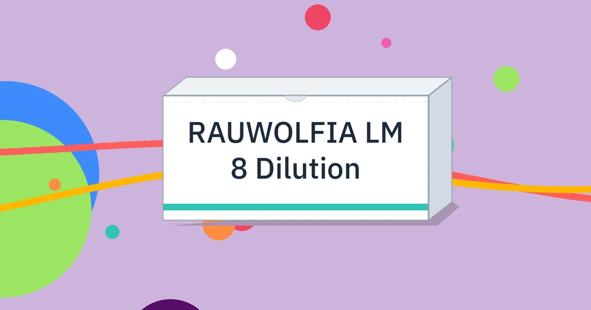 Symbolbild: Packung mit der Aufschrift RAUWOLFIA LM 8 Dilution (PZN 13046587) – Verfügbarkeit und Bezug in Apotheken in Frankfurt am Main