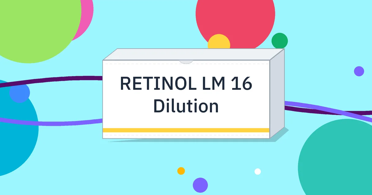Symbolbild: Packung mit der Aufschrift RETINOL LM 16 Dilution (PZN 13047635) – Verfügbarkeit und Bezug in Apotheken in Frankfurt am Main