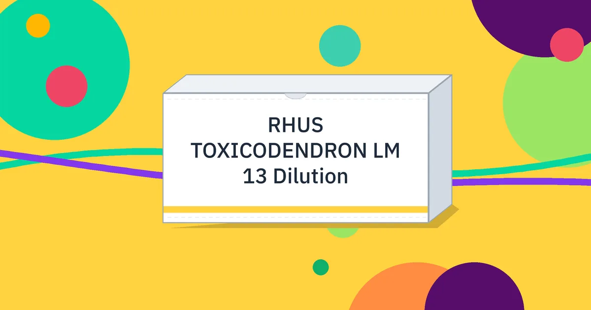 Symbolbild: Packung mit der Aufschrift RHUS TOXICODENDRON LM 13 Dilution (PZN 13053624) – Verfügbarkeit und Bezug in Apotheken in Frankfurt am Main