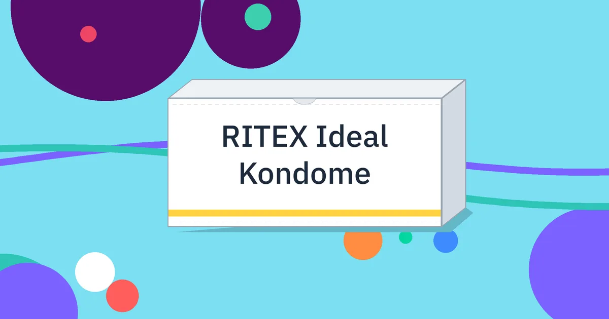 Symbolbild: Packung mit der Aufschrift RITEX Ideal Kondome (PZN 01222122) – Verfügbarkeit und Bezug in Apotheken in Frankfurt am Main