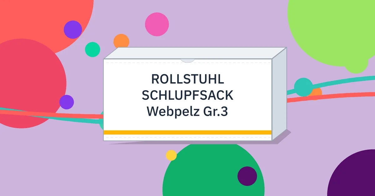 Symbolbild: Packung mit der Aufschrift ROLLSTUHL SCHLUPFSACK Webpelz Gr.3 (PZN 04909925) – Verfügbarkeit und Bezug in Apotheken in Frankfurt am Main
