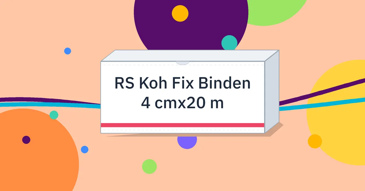 Symbolbild: Packung mit der Aufschrift RS Koh Fix Binden 4 cmx20 m (PZN 02954985) – Verfügbarkeit und Bezug in Apotheken in Frankfurt am Main