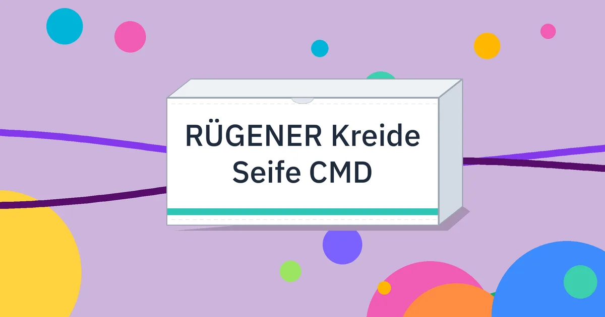 Symbolbild: Packung mit der Aufschrift RÜGENER Kreide Seife CMD (PZN 16204207) – Verfügbarkeit und Bezug in Apotheken in Frankfurt am Main