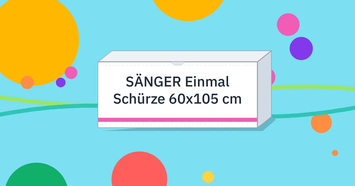 Symbolbild: Packung mit der Aufschrift SÄNGER Einmal Schürze 60x105 cm (PZN 01306787) – Verfügbarkeit und Bezug in Apotheken in Frankfurt am Main