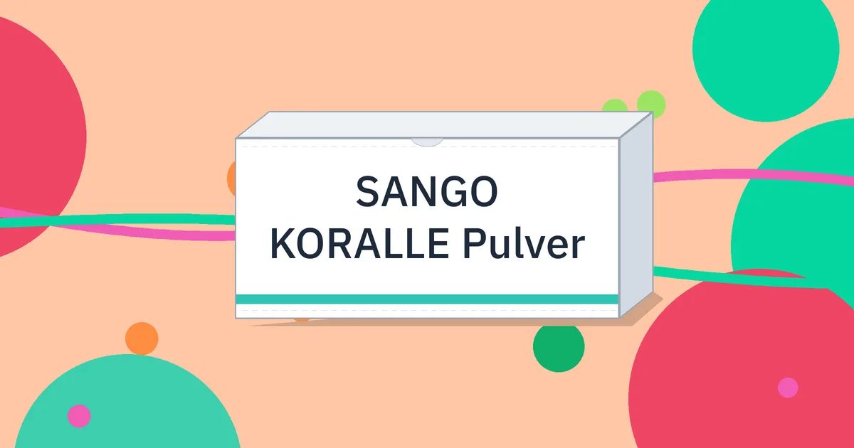 Symbolbild: Packung mit der Aufschrift SANGO KORALLE Pulver (PZN 16834954) – Verfügbarkeit und Bezug in Apotheken in Frankfurt am Main