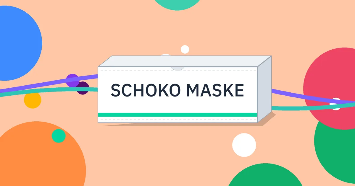 Symbolbild: Packung mit der Aufschrift SCHOKO MASKE (PZN 10830398) – Verfügbarkeit und Bezug in Apotheken in Frankfurt am Main