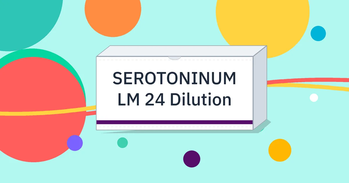 Symbolbild: Packung mit der Aufschrift SEROTONINUM LM 24 Dilution (PZN 09651153) – Verfügbarkeit und Bezug in Apotheken in Frankfurt am Main