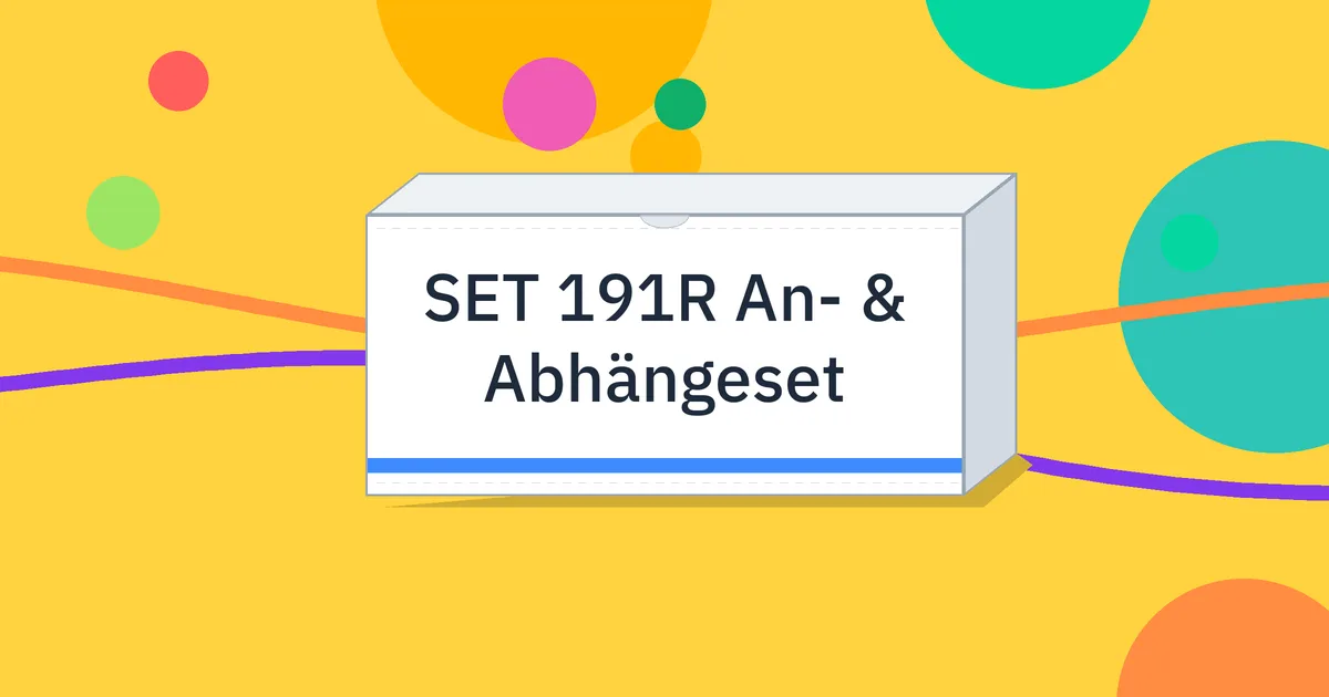 Symbolbild: Packung mit der Aufschrift SET 191R An- & Abhängeset (PZN 10417014) – Verfügbarkeit und Bezug in Apotheken in Frankfurt am Main