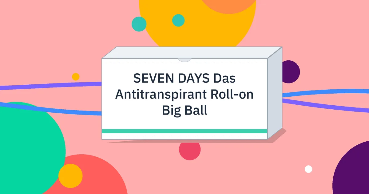 Symbolbild: Packung mit der Aufschrift SEVEN DAYS Das Antitranspirant Roll-on Big Ball (PZN 00900608) – Verfügbarkeit und Bezug in Apotheken in Frankfurt am Main