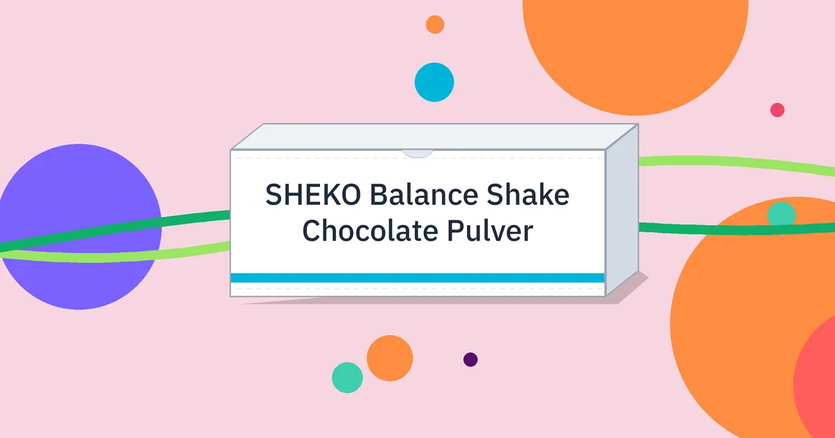 Symbolbild: Packung mit der Aufschrift SHEKO Balance Shake Chocolate Pulver (PZN 19501609) – Verfügbarkeit und Bezug in Apotheken in Frankfurt am Main