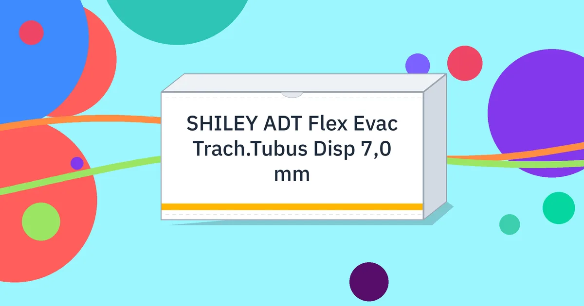 Symbolbild: Packung mit der Aufschrift SHILEY ADT Flex Evac Trach.Tubus Disp 7,0 mm (PZN 18410425) – Verfügbarkeit und Bezug in Apotheken in Frankfurt am Main