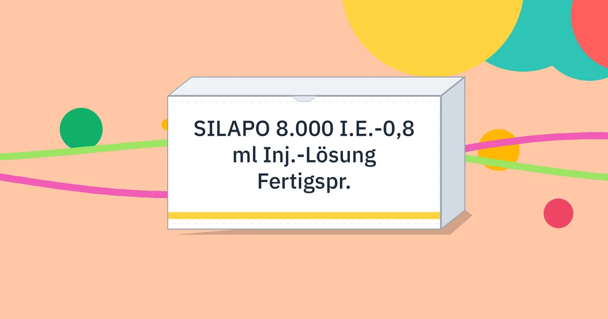 Symbolbild: Packung mit der Aufschrift SILAPO 8.000 I.E.-0,8 ml Inj.-Lösung Fertigspr. (PZN 02290605) – Verfügbarkeit und Bezug in Apotheken in Frankfurt am Main