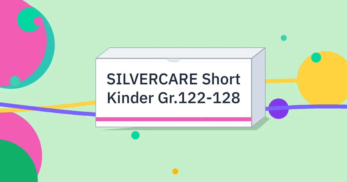 Symbolbild: Packung mit der Aufschrift SILVERCARE Short Kinder Gr.122-128 (PZN 09270758) – Verfügbarkeit und Bezug in Apotheken in Frankfurt am Main