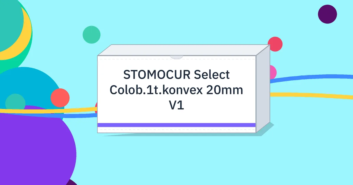 Symbolbild: Packung mit der Aufschrift STOMOCUR Select Colob.1t.konvex 20mm V1 (PZN 18198675) – Verfügbarkeit und Bezug in Apotheken in Frankfurt am Main