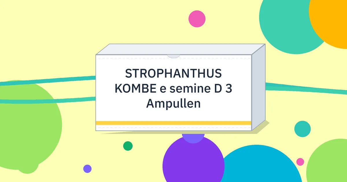 Symbolbild: Packung mit der Aufschrift STROPHANTHUS KOMBE e semine D 3 Ampullen (PZN 03658243) – Verfügbarkeit und Bezug in Apotheken in Frankfurt am Main