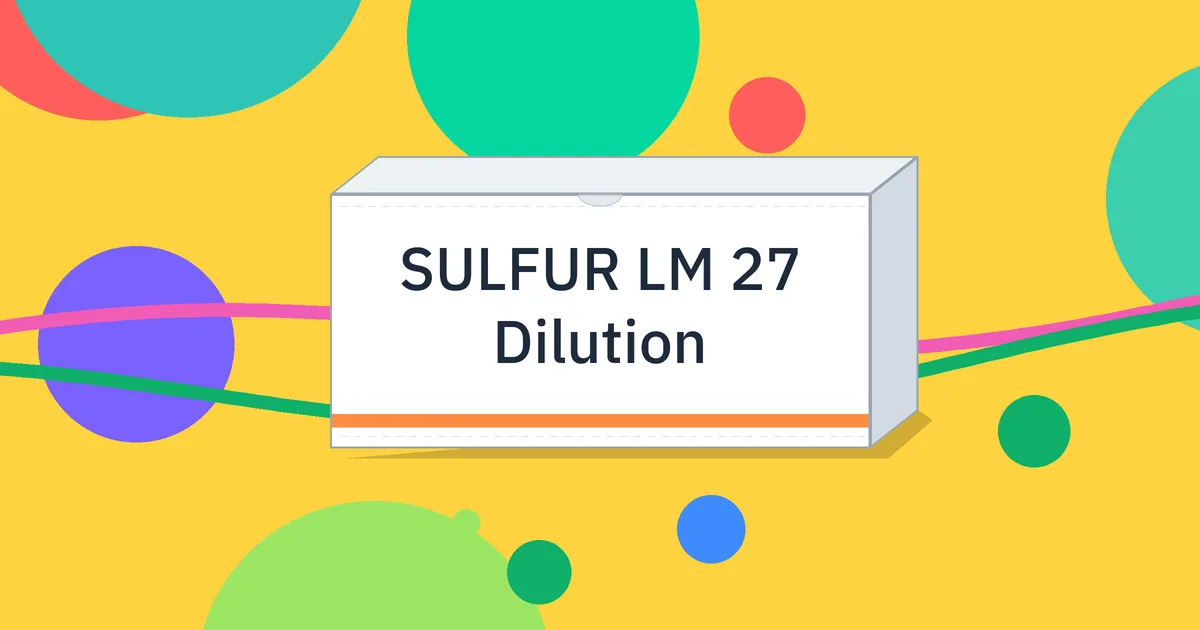 Symbolbild: Packung mit der Aufschrift SULFUR LM 27 Dilution (PZN 13210101) – Verfügbarkeit und Bezug in Apotheken in Frankfurt am Main