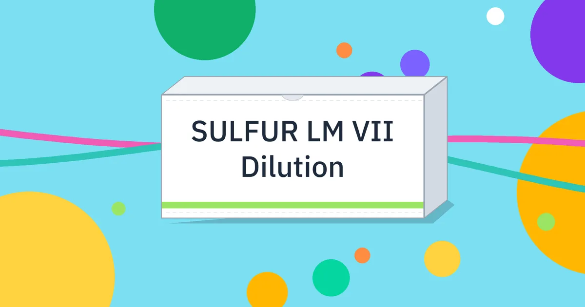 Symbolbild: Packung mit der Aufschrift SULFUR LM VII Dilution (PZN 07458073) – Verfügbarkeit und Bezug in Apotheken in Frankfurt am Main