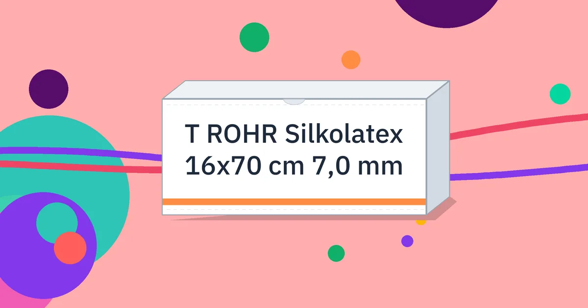 Symbolbild: Packung mit der Aufschrift T ROHR Silkolatex 16x70 cm 7,0 mm (PZN 07397236) – Verfügbarkeit und Bezug in Apotheken in Frankfurt am Main