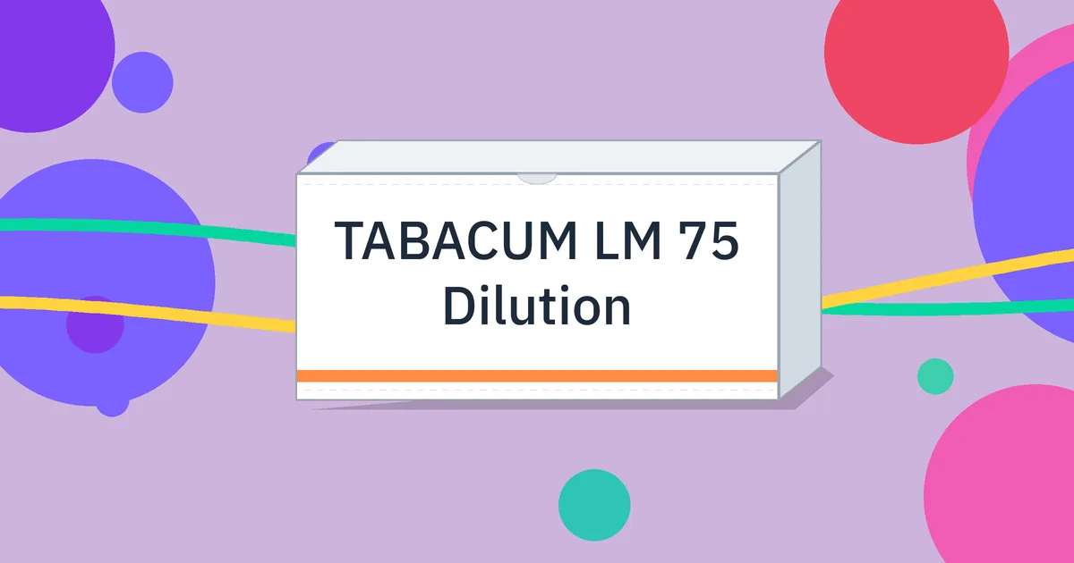 Symbolbild: Packung mit der Aufschrift TABACUM LM 75 Dilution (PZN 13212821) – Verfügbarkeit und Bezug in Apotheken in Frankfurt am Main