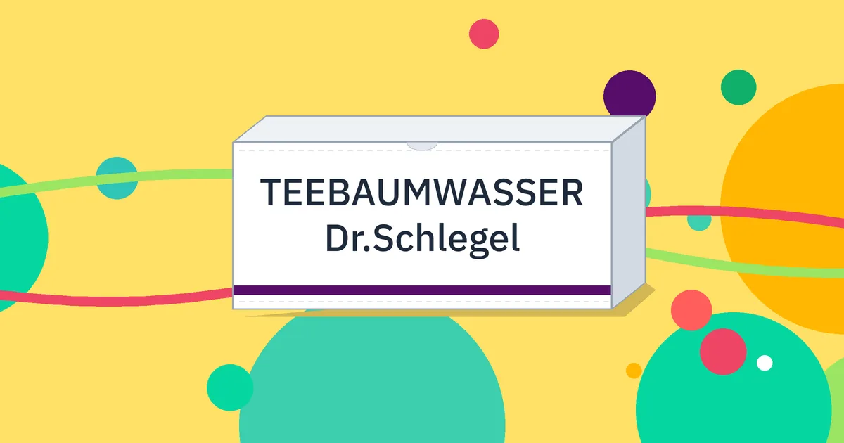 Symbolbild: Packung mit der Aufschrift TEEBAUMWASSER Dr.Schlegel (PZN 07549137) – Verfügbarkeit und Bezug in Apotheken in Frankfurt am Main