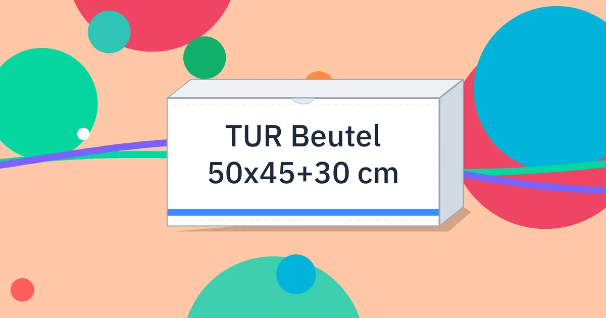 Symbolbild: Packung mit der Aufschrift TUR Beutel 50x45+30 cm (PZN 07600298) – Verfügbarkeit und Bezug in Apotheken in Frankfurt am Main
