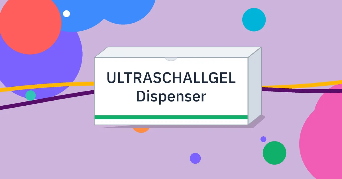 Symbolbild: Packung mit der Aufschrift ULTRASCHALLGEL Dispenser (PZN 18111214) – Verfügbarkeit und Bezug in Apotheken in Frankfurt am Main