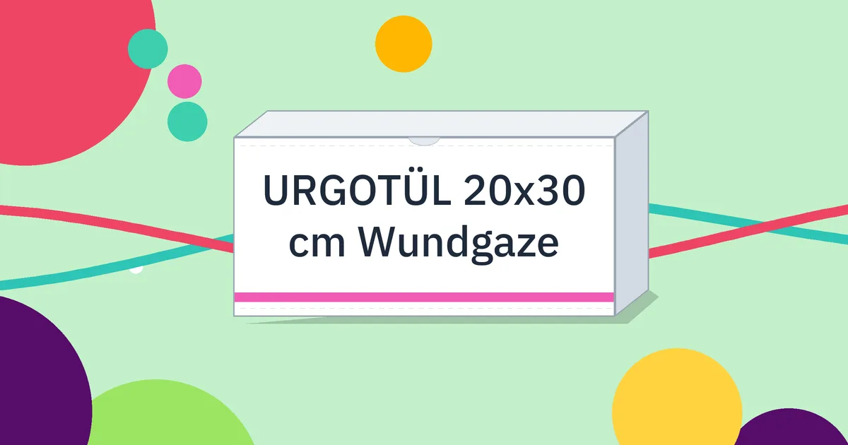 Symbolbild: Packung mit der Aufschrift URGOTÜL 20x30 cm Wundgaze (PZN 20608034) – Verfügbarkeit und Bezug in Apotheken in Frankfurt am Main