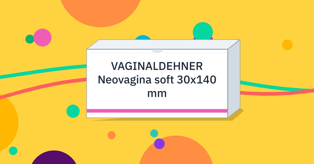 Symbolbild: Packung mit der Aufschrift VAGINALDEHNER Neovagina soft 30x140 mm (PZN 01827977) – Verfügbarkeit und Bezug in Apotheken in Frankfurt am Main