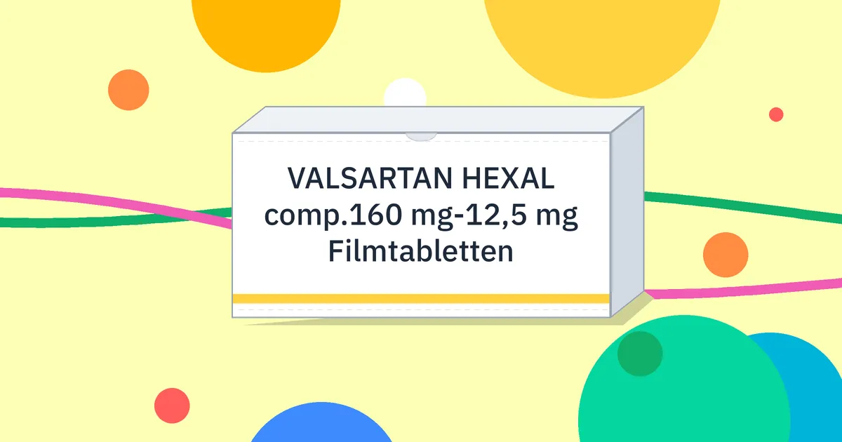 Symbolbild: Packung mit der Aufschrift VALSARTAN HEXAL comp.160 mg-12,5 mg Filmtabletten (PZN 07607194) – Verfügbarkeit und Bezug in Apotheken in Frankfurt am Main