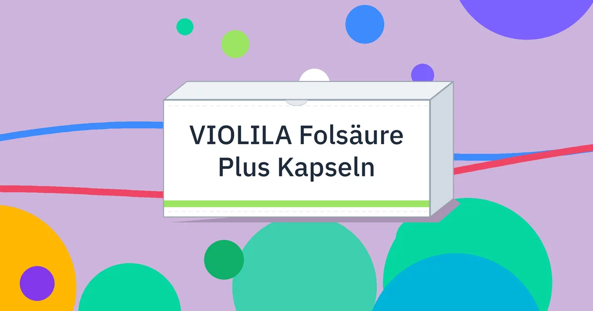Symbolbild: Packung mit der Aufschrift VIOLILA Folsäure Plus Kapseln (PZN 18191383) – Verfügbarkeit und Bezug in Apotheken in Frankfurt am Main