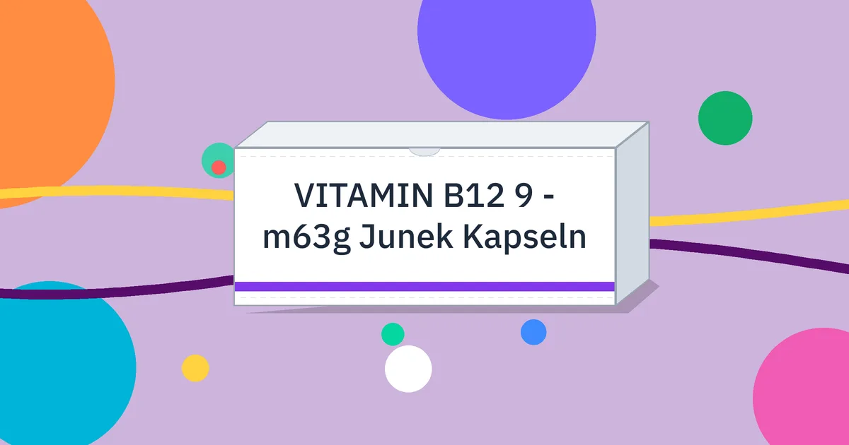 Symbolbild: Packung mit der Aufschrift VITAMIN B12 9 -m63g Junek Kapseln (PZN 04367849) – Verfügbarkeit und Bezug in Apotheken in Frankfurt am Main