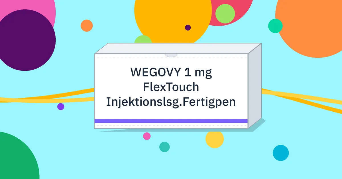 Symbolbild: Packung mit der Aufschrift WEGOVY 1 mg FlexTouch Injektionslsg.Fertigpen (PZN 19197672) – Verfügbarkeit und Bezug in Apotheken in Frankfurt am Main