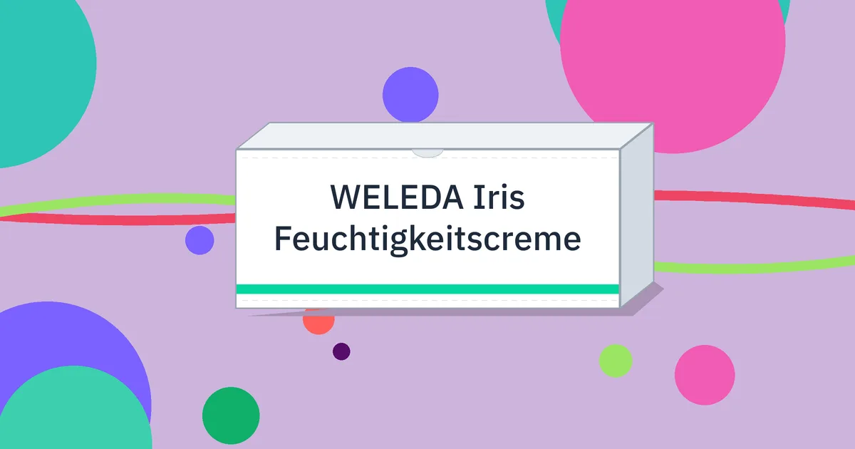 Symbolbild: Packung mit der Aufschrift WELEDA Iris Feuchtigkeitscreme (PZN 19183109) – Verfügbarkeit und Bezug in Apotheken in Frankfurt am Main