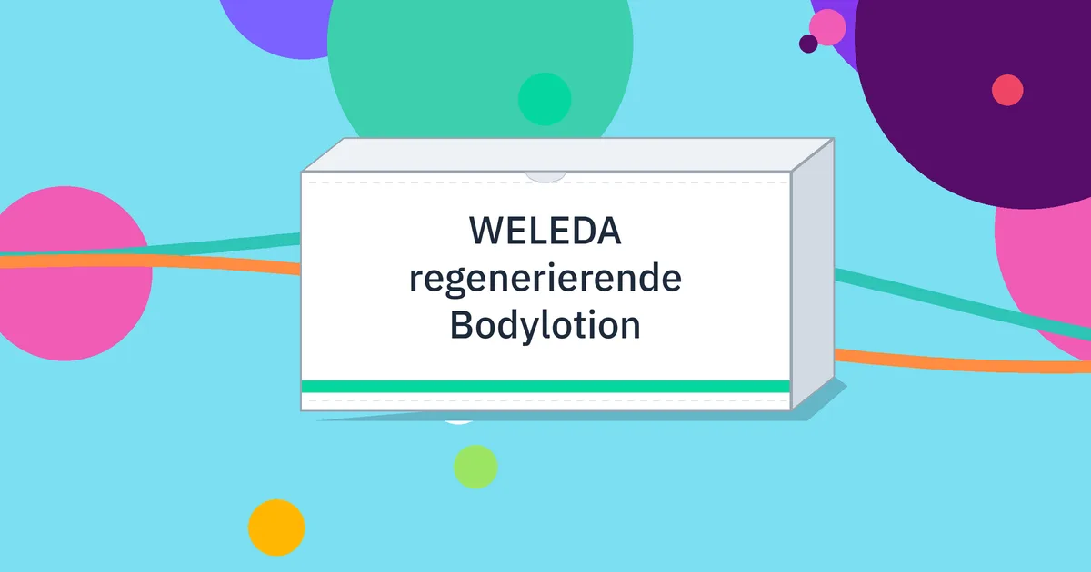 Symbolbild: Packung mit der Aufschrift WELEDA regenerierende Bodylotion (PZN 19774129) – Verfügbarkeit und Bezug in Apotheken in Frankfurt am Main