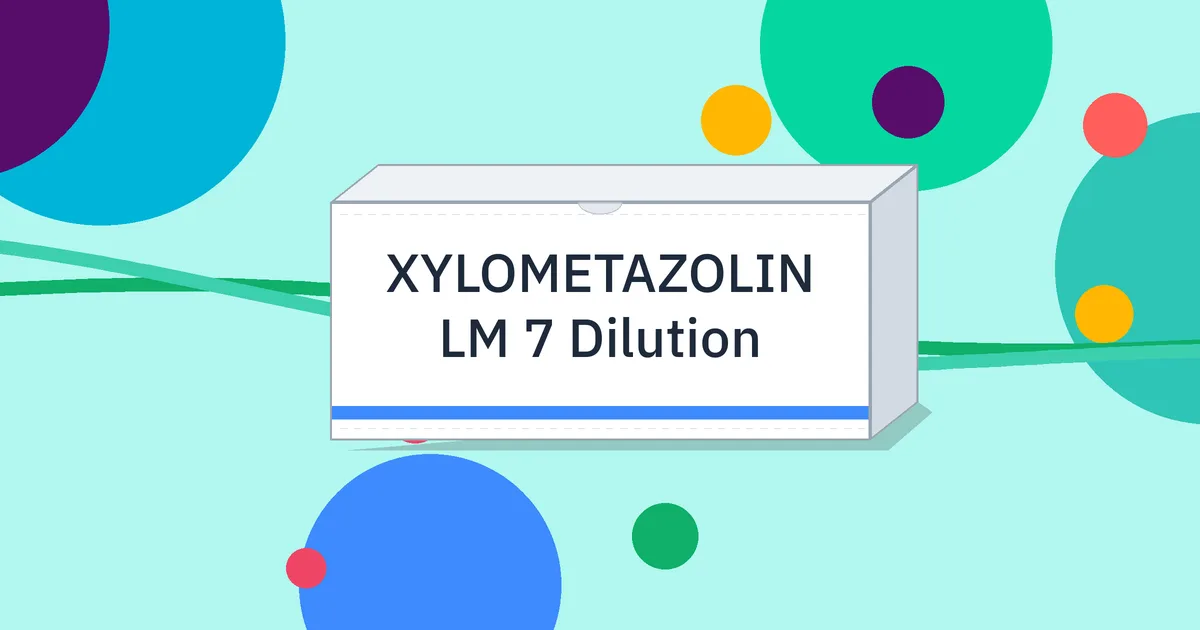 Symbolbild: Packung mit der Aufschrift XYLOMETAZOLIN LM 7 Dilution (PZN 13283175) – Verfügbarkeit und Bezug in Apotheken in Frankfurt am Main