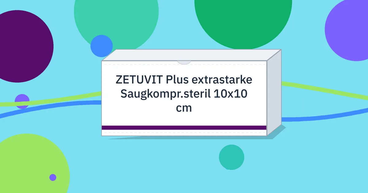 Symbolbild: Packung mit der Aufschrift ZETUVIT Plus extrastarke Saugkompr.steril 10x10 cm (PZN 16356101) – Verfügbarkeit und Bezug in Apotheken in Frankfurt am Main