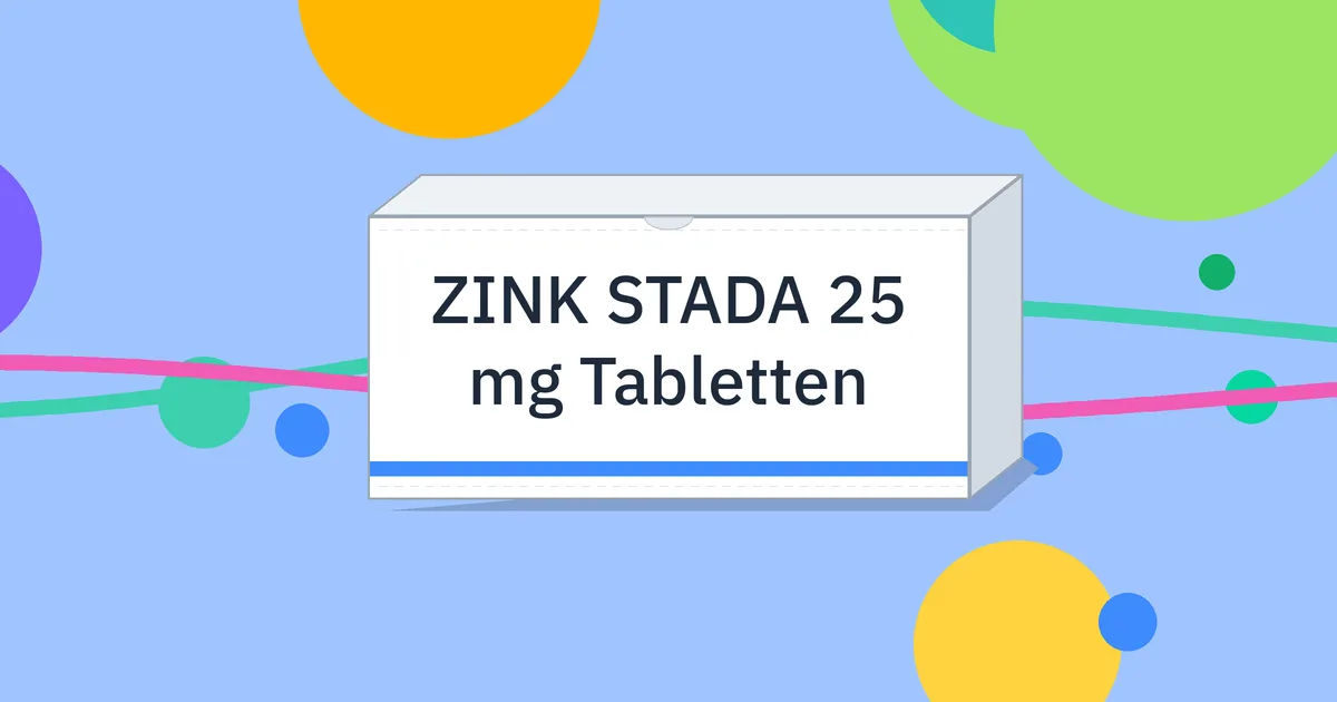 Symbolbild: Packung mit der Aufschrift ZINK STADA 25 mg Tabletten (PZN 17579234) – Verfügbarkeit und Bezug in Apotheken in Frankfurt am Main