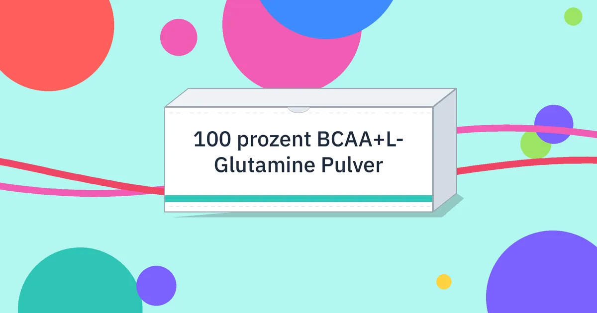 Symbolbild: Packung mit der Aufschrift 100 prozent BCAA+L-Glutamine Pulver (PZN 09771377) – Verfügbarkeit und Bezug in Apotheken in Frankfurt am Main