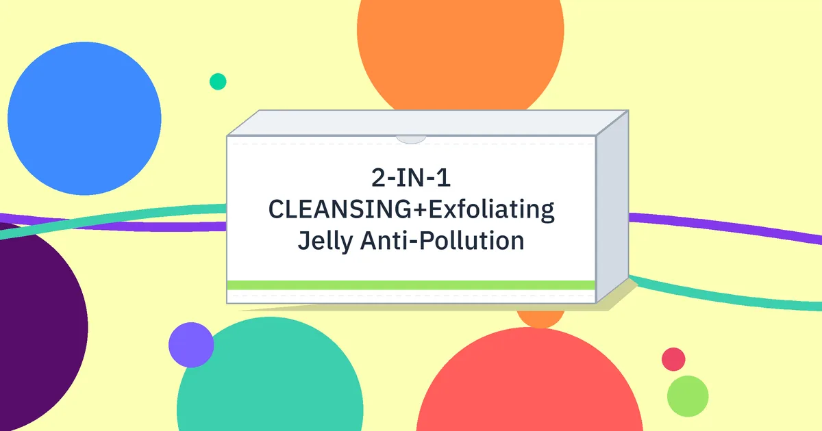 Symbolbild: Packung mit der Aufschrift 2-IN-1 CLEANSING+Exfoliating Jelly Anti-Pollution (PZN 18893926) – Verfügbarkeit und Bezug in Apotheken in Frankfurt am Main