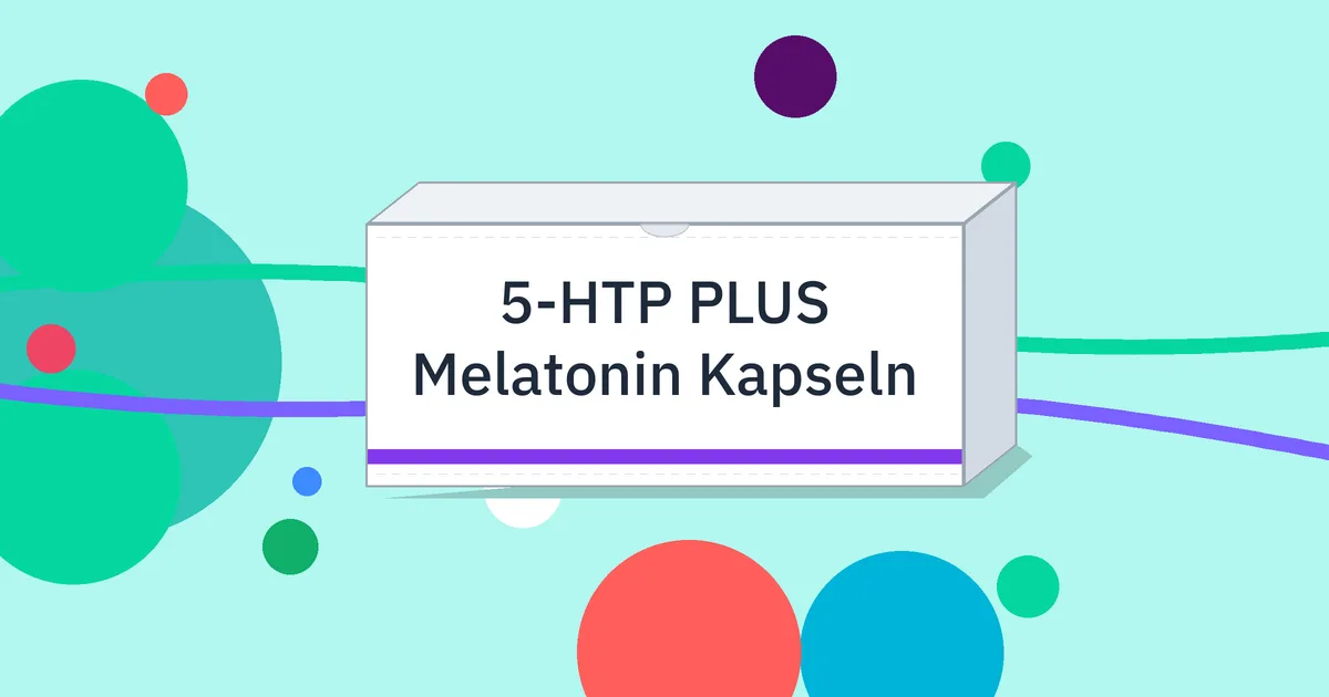 Symbolbild: Packung mit der Aufschrift 5-HTP PLUS Melatonin Kapseln (PZN 19059473) – Verfügbarkeit und Bezug in Apotheken in Frankfurt am Main