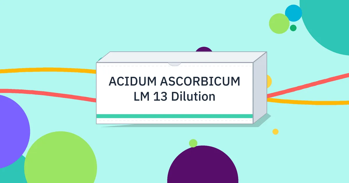 Symbolbild: Packung mit der Aufschrift ACIDUM ASCORBICUM LM 13 Dilution (PZN 13268833) – Verfügbarkeit und Bezug in Apotheken in Frankfurt am Main
