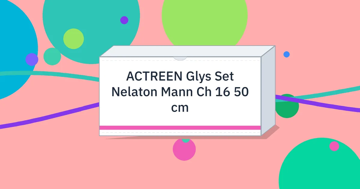Symbolbild: Packung mit der Aufschrift ACTREEN Glys Set Nelaton Mann Ch 16 50 cm (PZN 00581221) – Verfügbarkeit und Bezug in Apotheken in Frankfurt am Main