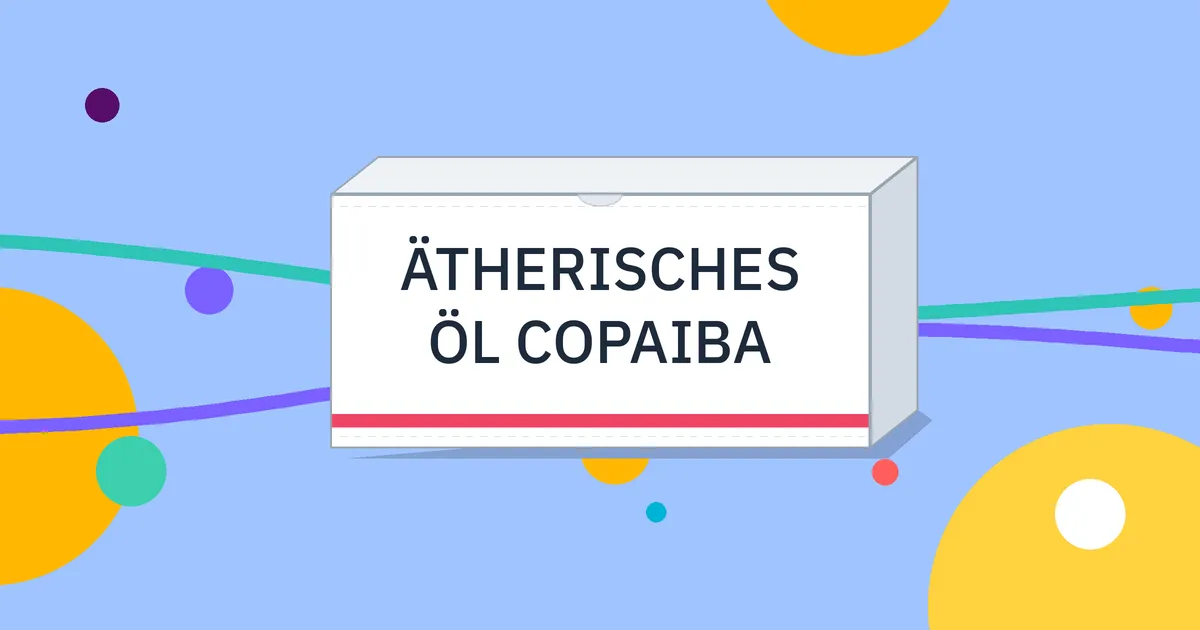 Symbolbild: Packung mit der Aufschrift ÄTHERISCHES ÖL COPAIBA (PZN 20769211) – Verfügbarkeit und Bezug in Apotheken in Frankfurt am Main