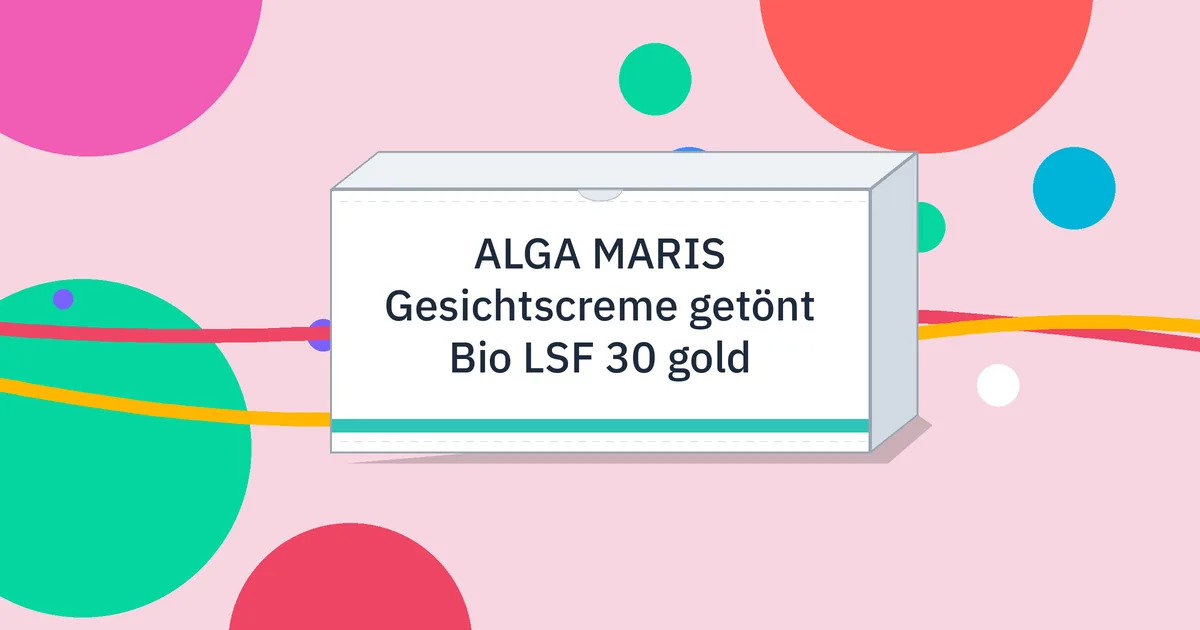 Symbolbild: Packung mit der Aufschrift ALGA MARIS Gesichtscreme getönt Bio LSF 30 gold (PZN 16123093) – Verfügbarkeit und Bezug in Apotheken in Frankfurt am Main