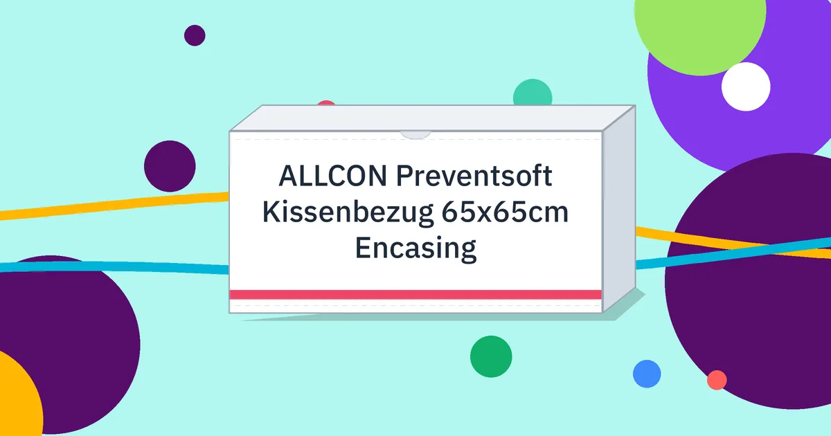 Symbolbild: Packung mit der Aufschrift ALLCON Preventsoft Kissenbezug 65x65cm Encasing (PZN 20043313) – Verfügbarkeit und Bezug in Apotheken in Frankfurt am Main