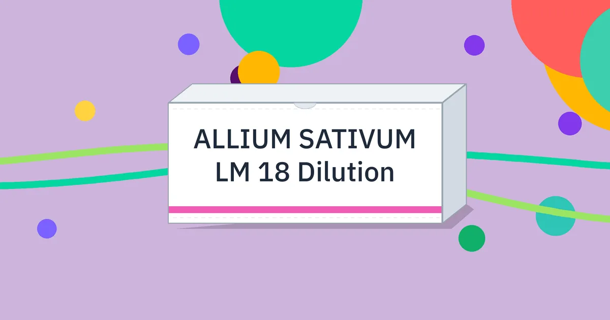 Symbolbild: Packung mit der Aufschrift ALLIUM SATIVUM LM 18 Dilution (PZN 13311635) – Verfügbarkeit und Bezug in Apotheken in Frankfurt am Main