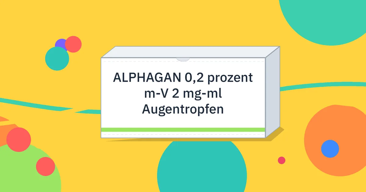 Symbolbild: Packung mit der Aufschrift ALPHAGAN 0,2 prozent m-V 2 mg-ml Augentropfen (PZN 08715224) – Verfügbarkeit und Bezug in Apotheken in Frankfurt am Main